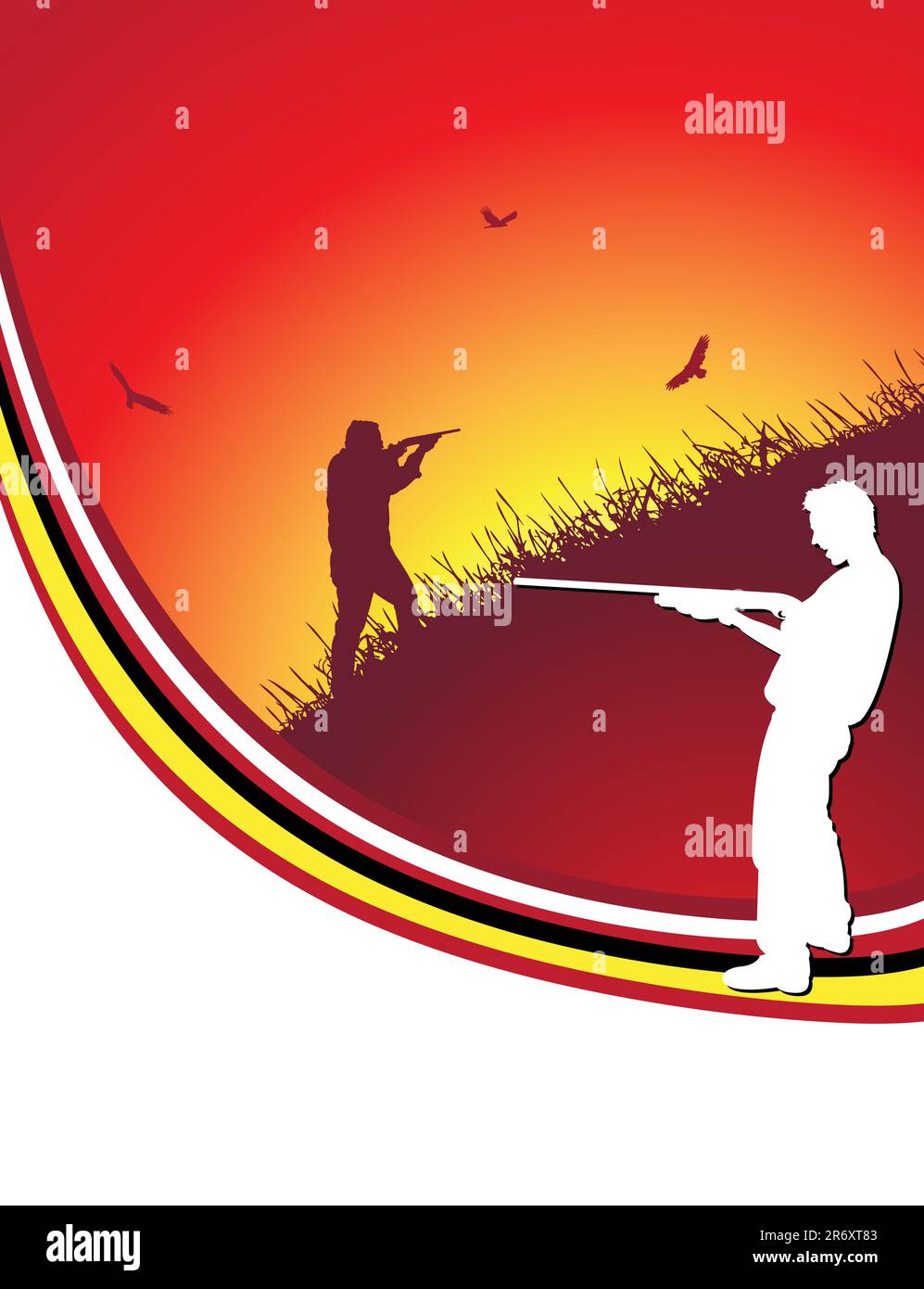 red hunter frame, vector illustration Stock Vector Image & Art - Alamy