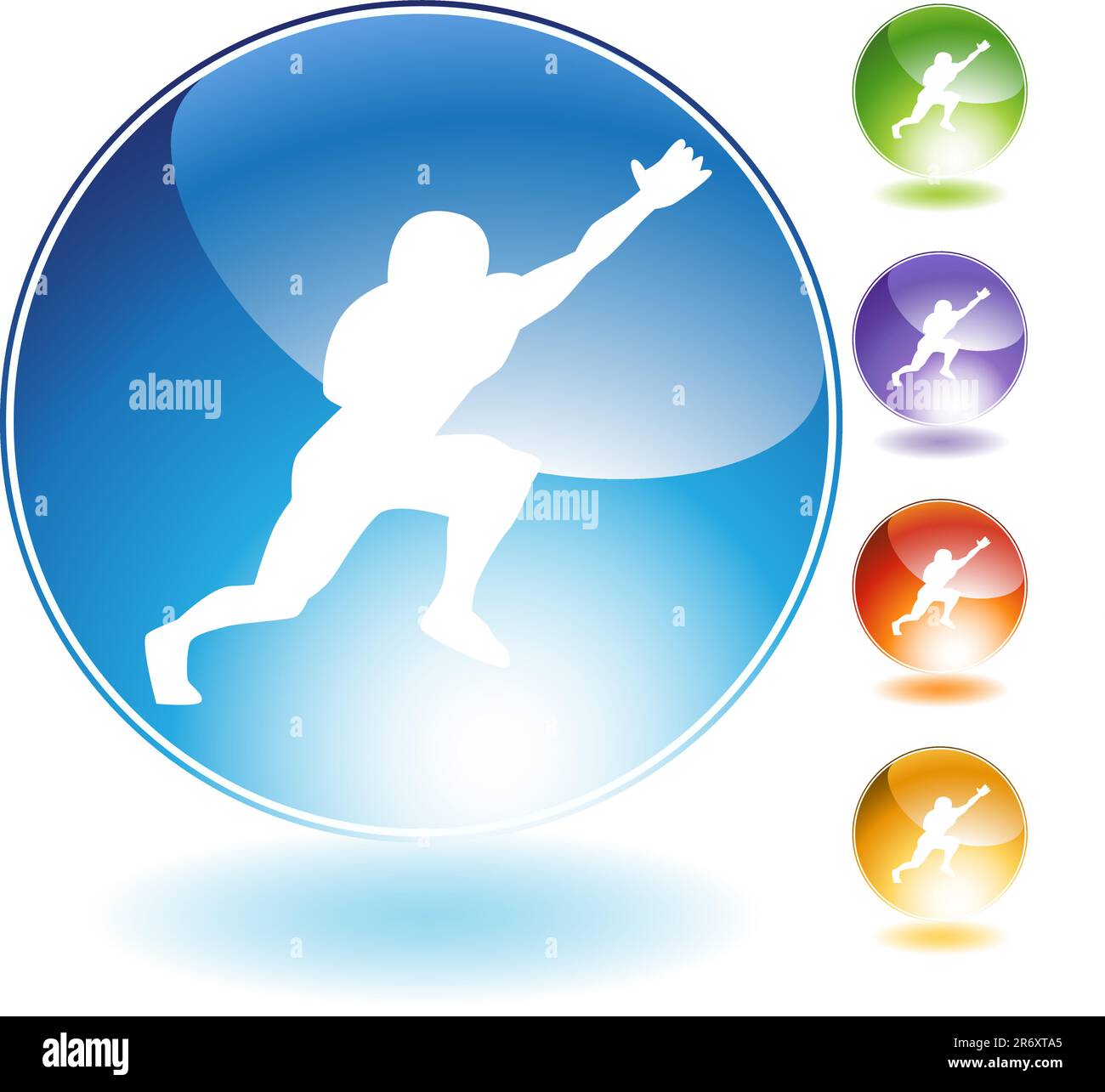 Catching football Stock Vector Images - Alamy