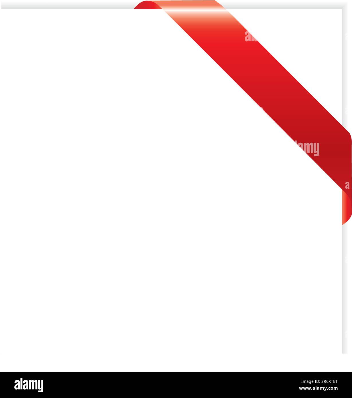 Red Ribbon Vector Corner