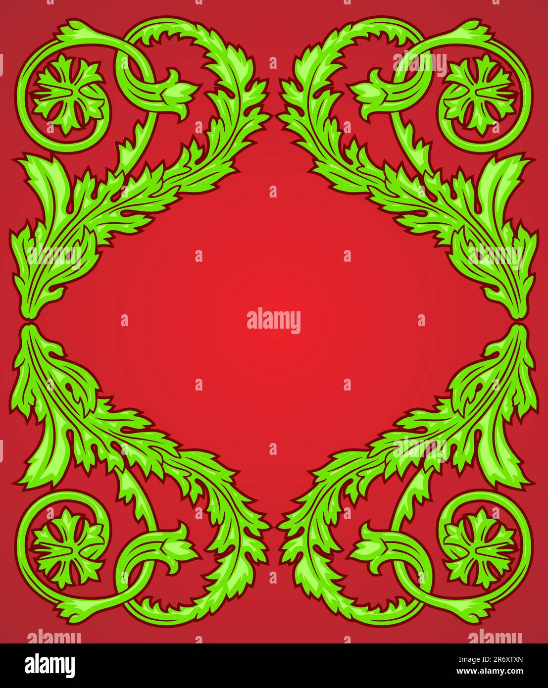 Decorating frame from vegetative elements. A design element Stock ...