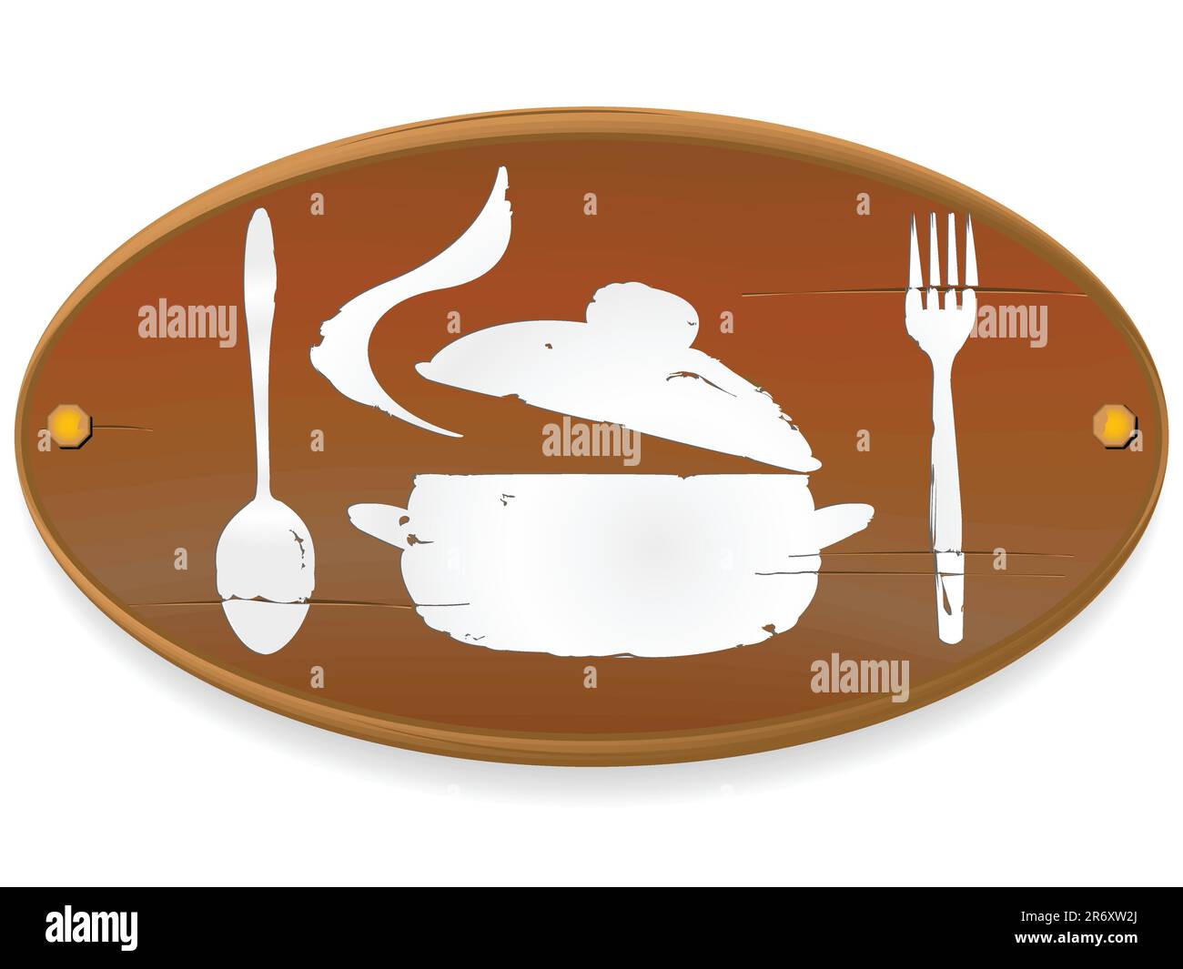 Ancient wooden signboard of cafe or restaurant in a vector Stock Vector ...