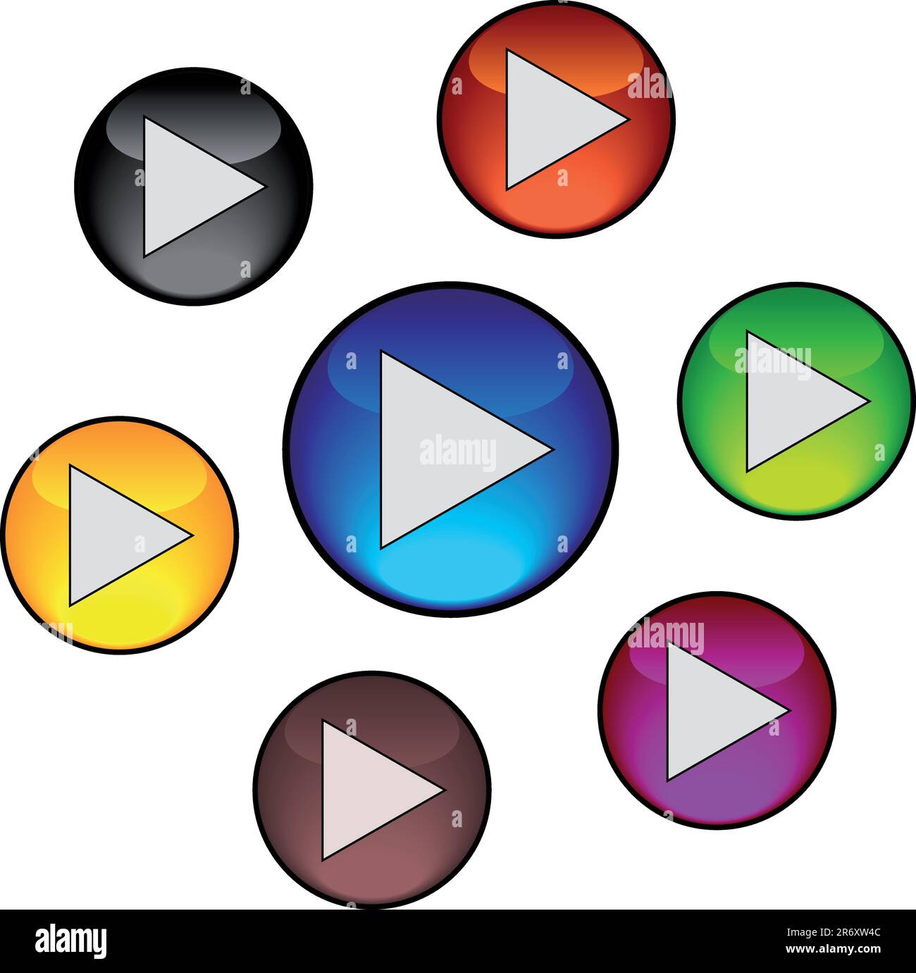 Set play buttons. Vector Illustration Stock Vector Image & Art - Alamy
