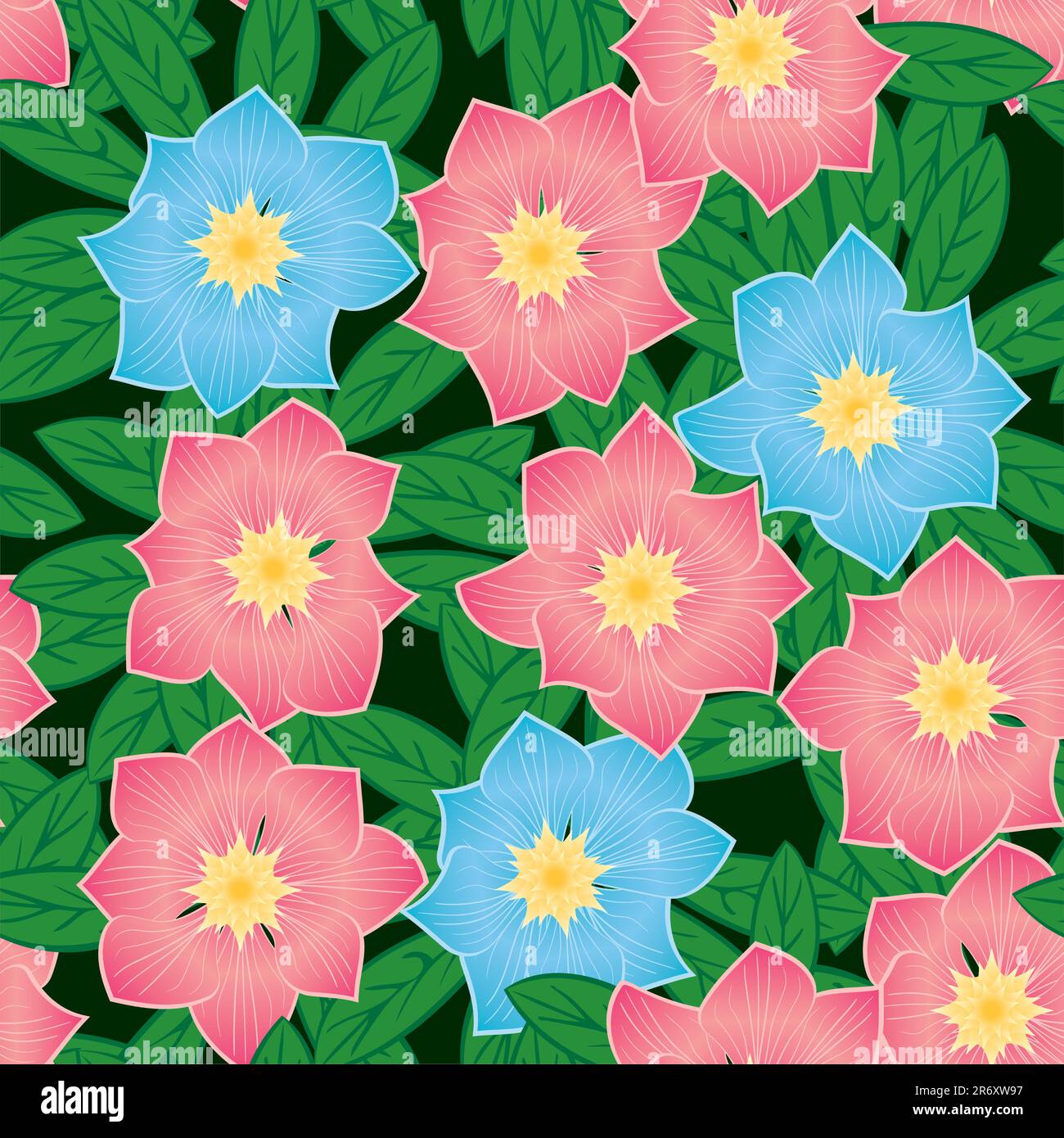 Abstract flowers background. Seamless pattern. Vector illustration ...