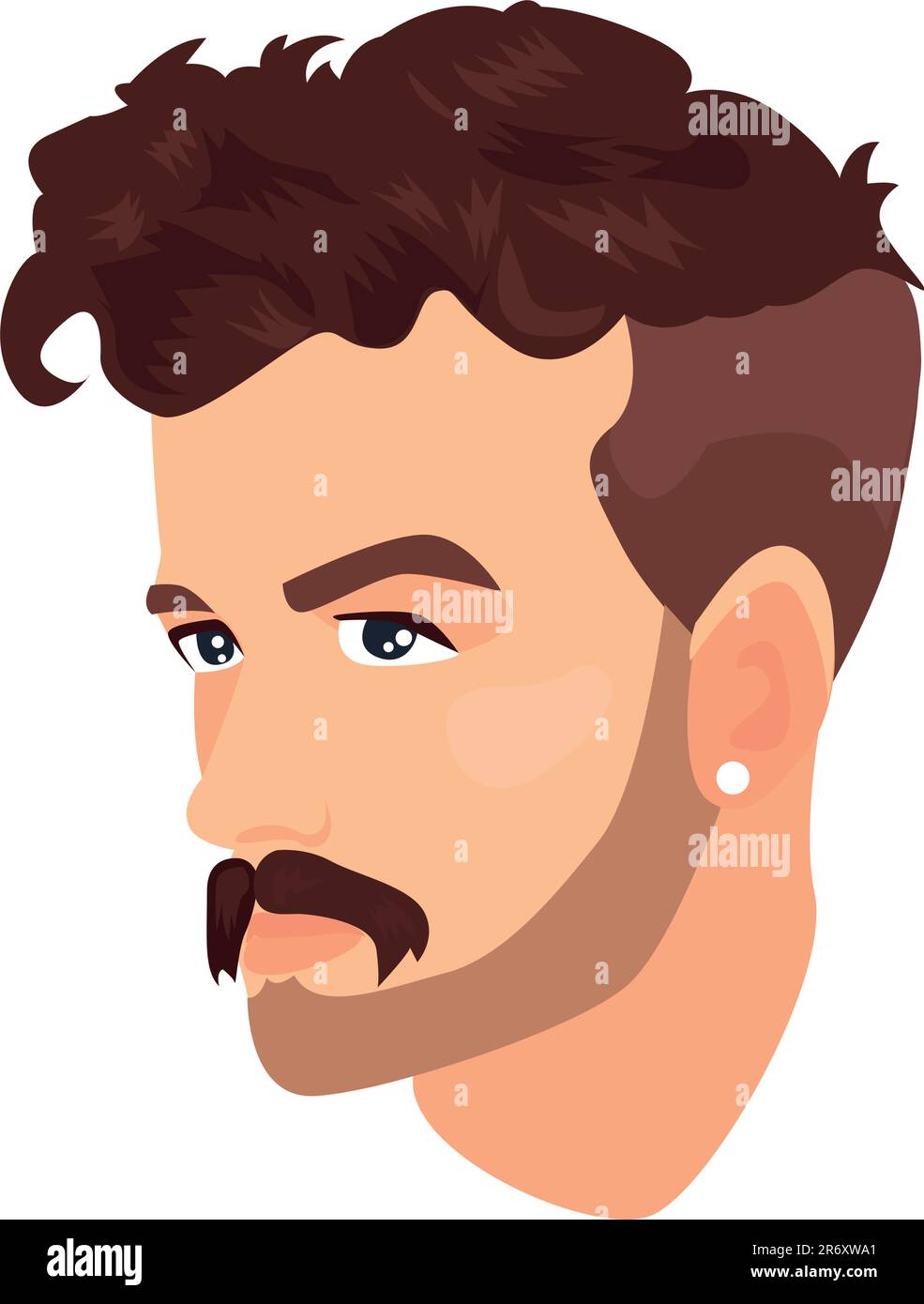Trendy Moustache icon. Colored vector element from beards collection ...