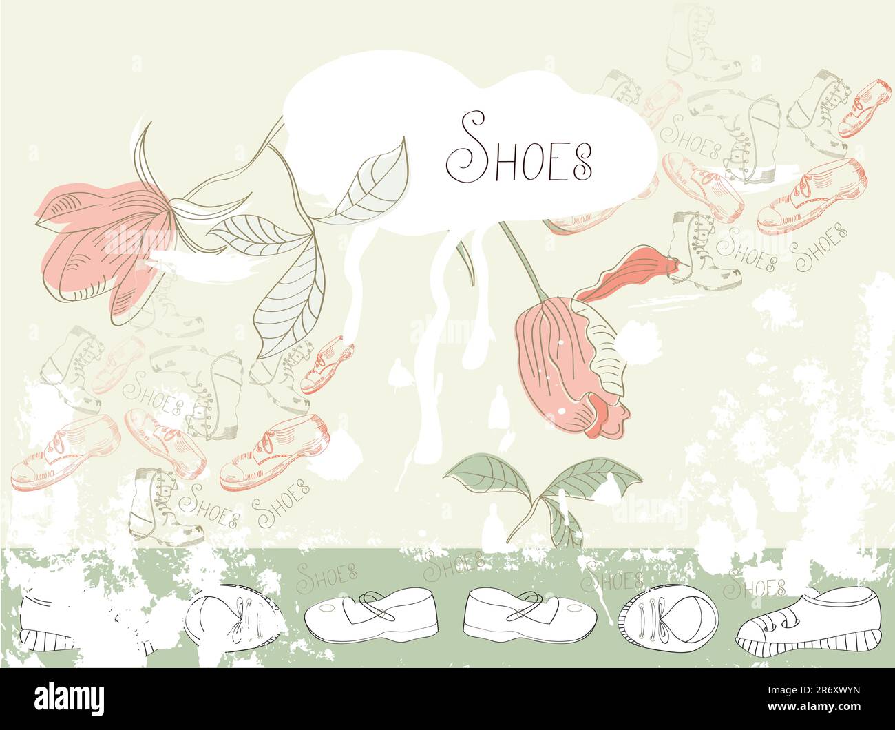 template for backgrounds with shoes Stock Vector Image & Art - Alamy
