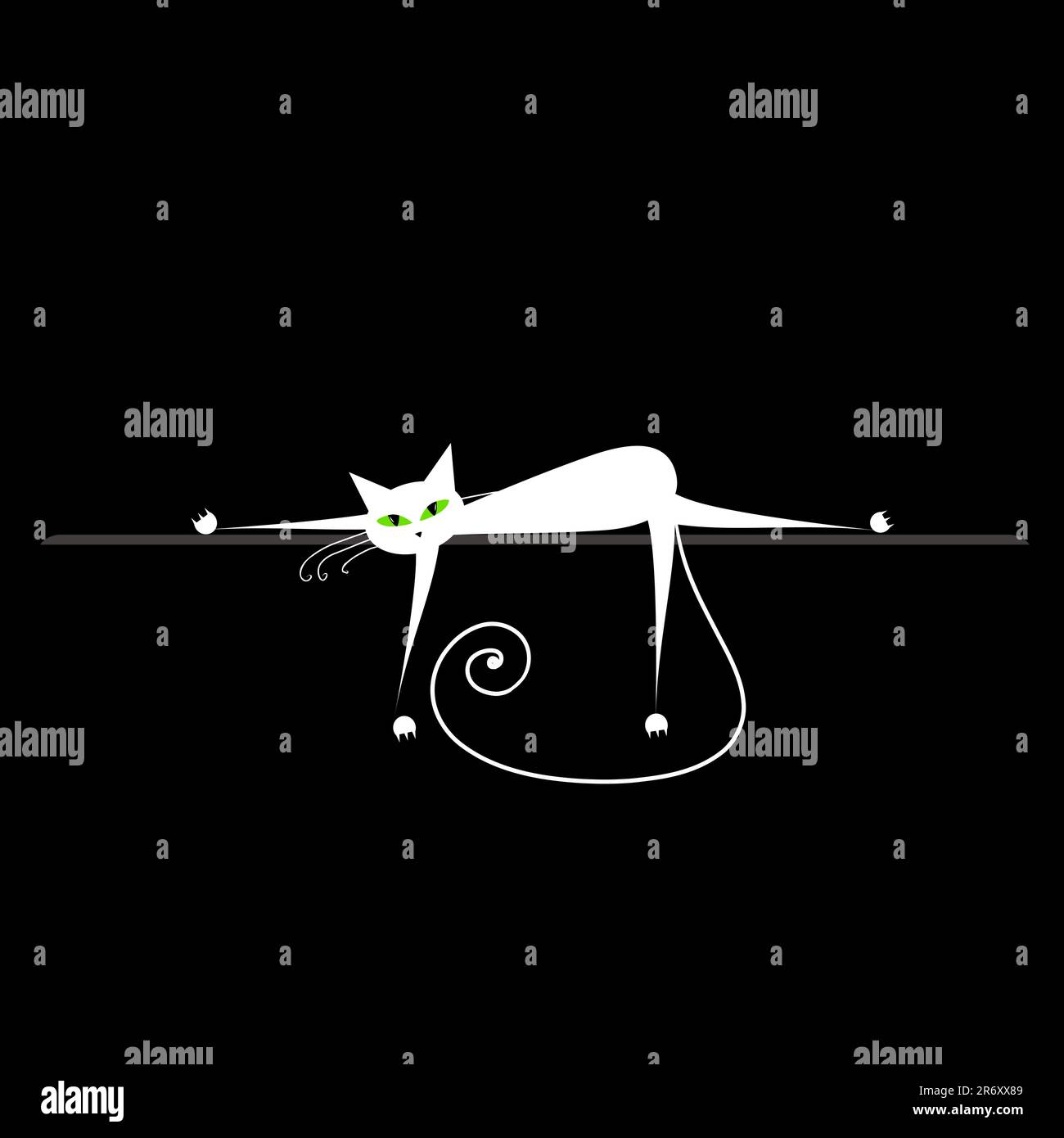 Relax black cat silhouette design hi-res stock photography and images ...