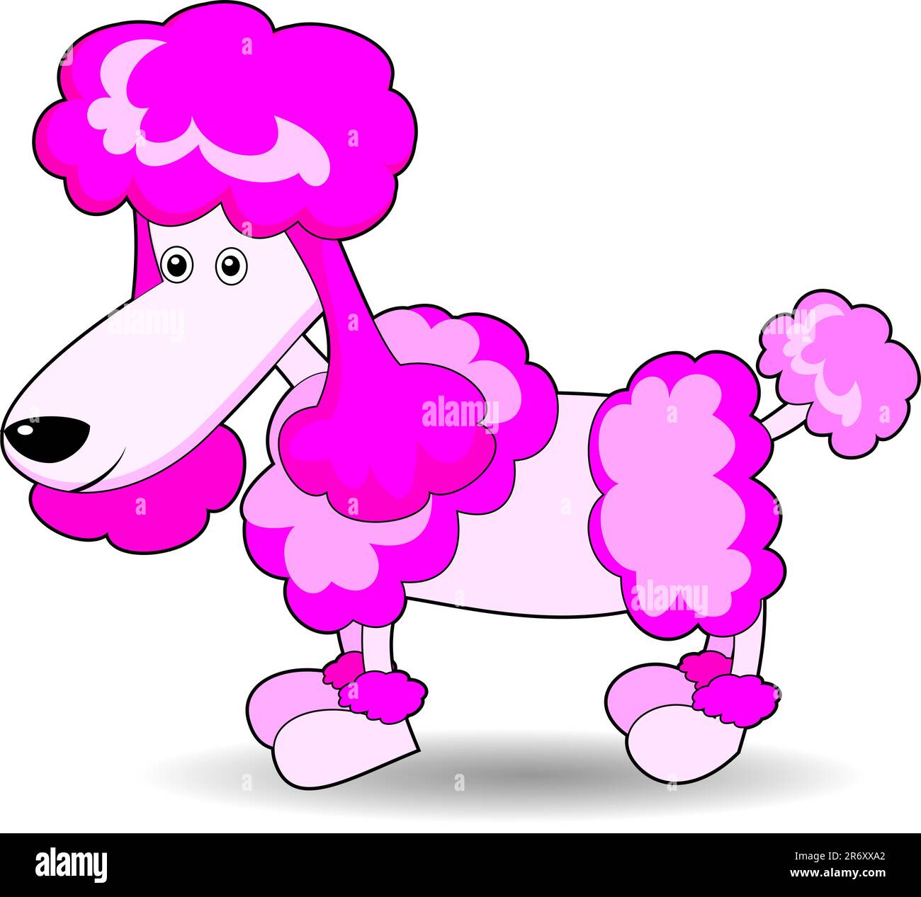 Illustration of a cute adorable looking poodle Stock Vector Image & Art ...