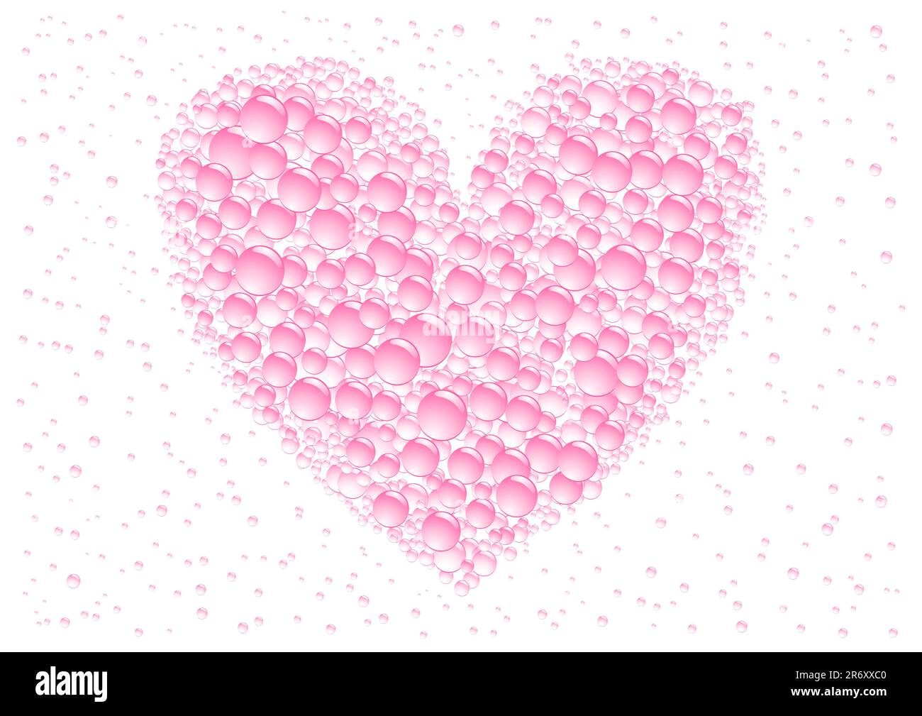 Pink love drops heart on the white background Stock Vector Image & Art ...