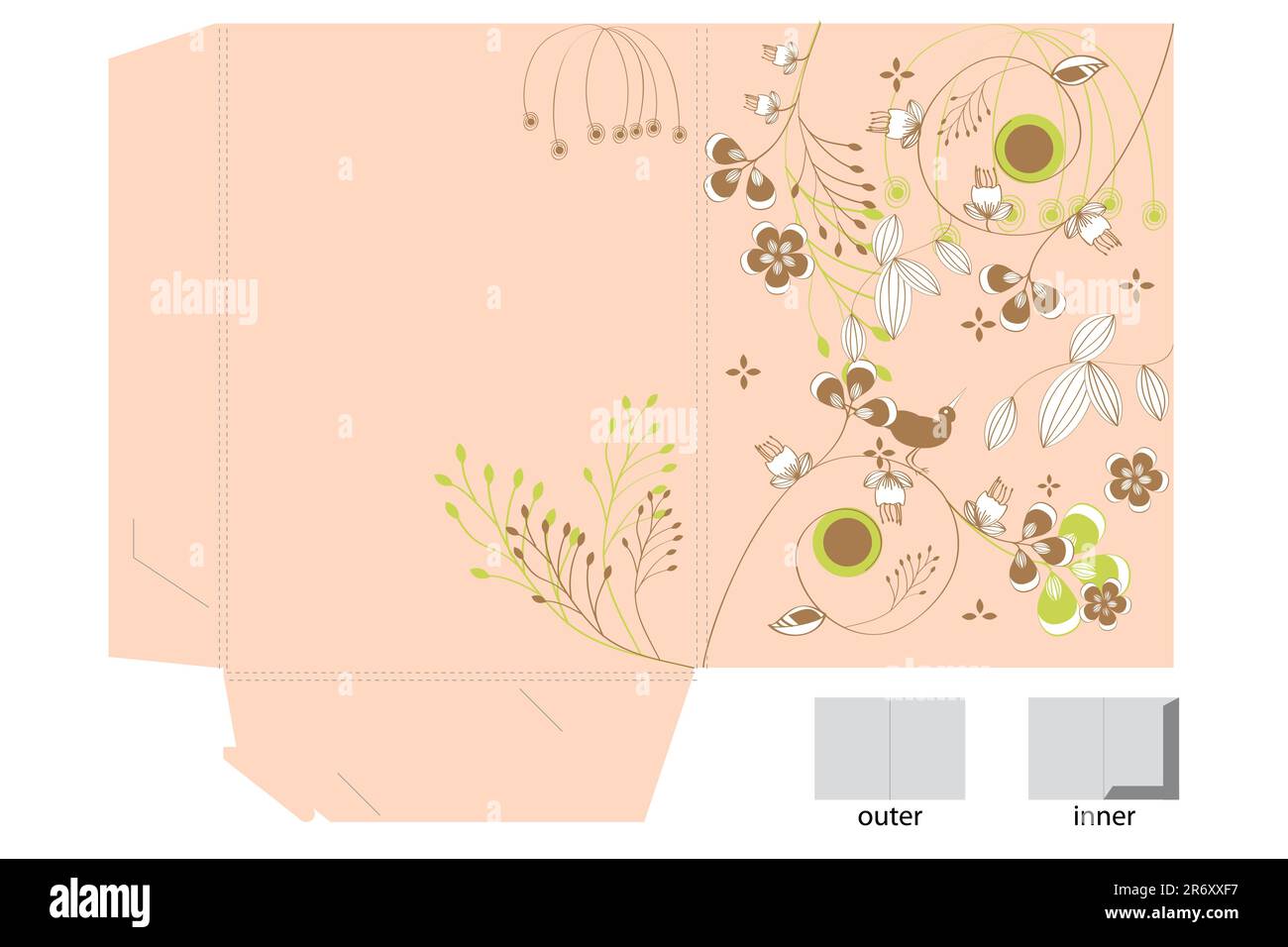 Decorative folder with floral pattern Stock Vector Image & Art - Alamy