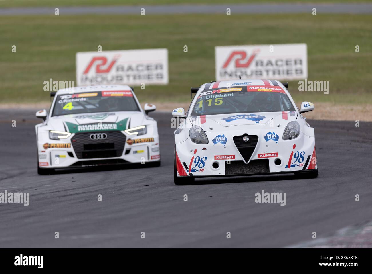 Winton, Australia, 11 June, 2023. Tom Oliphant (115) driving Alfa Romeo ...