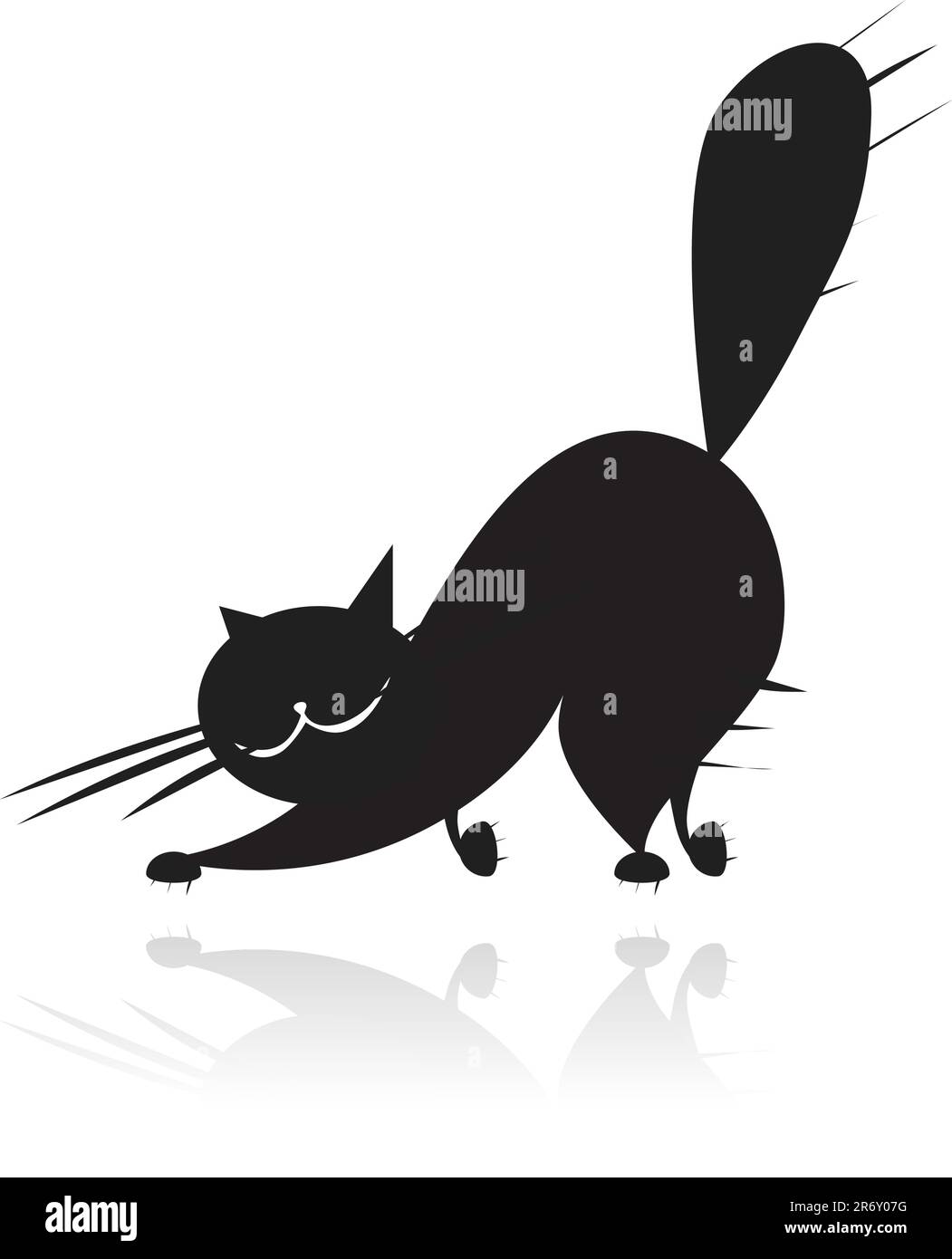 Big black cat silhouette Stock Vector Image & Art - Alamy