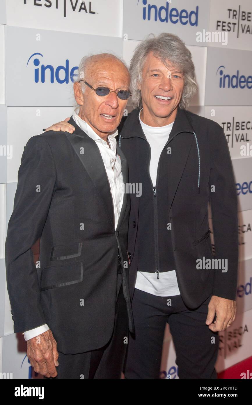 NEW YORK, NEW YORK - JUNE 11: Ron Delsener and Jon Bon Jovi attend the ...