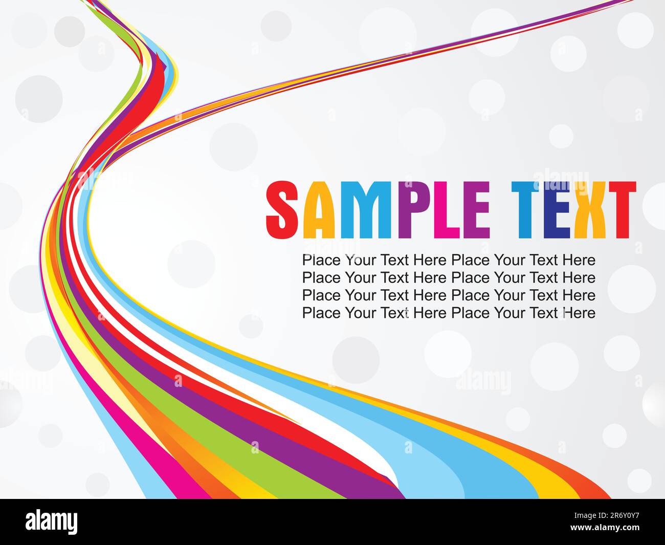 Abstract Colorful Wave With Gray Background1 Vector Illustration Stock