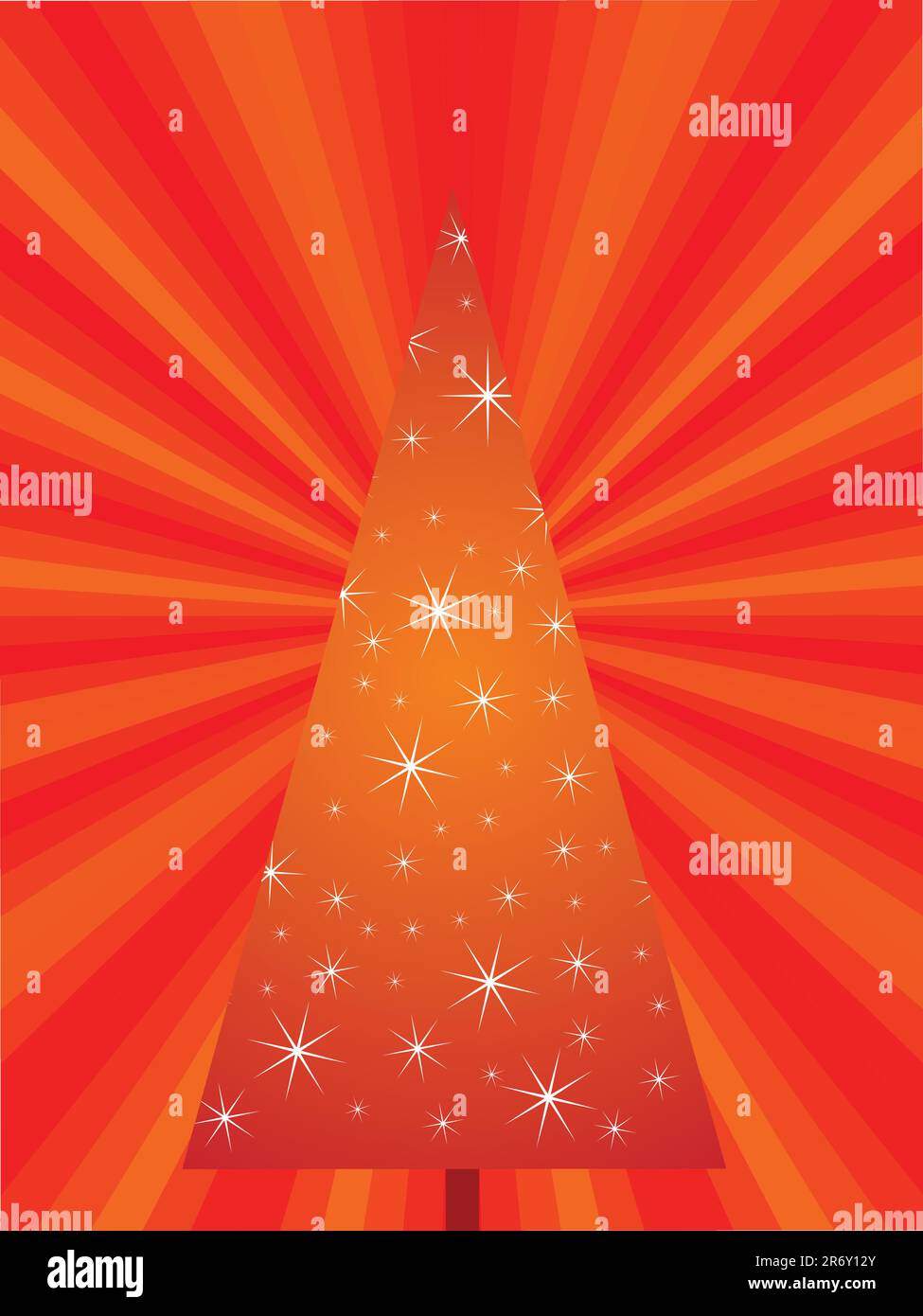 vector illustration of stars on a christmas tree Stock Vector Image ...