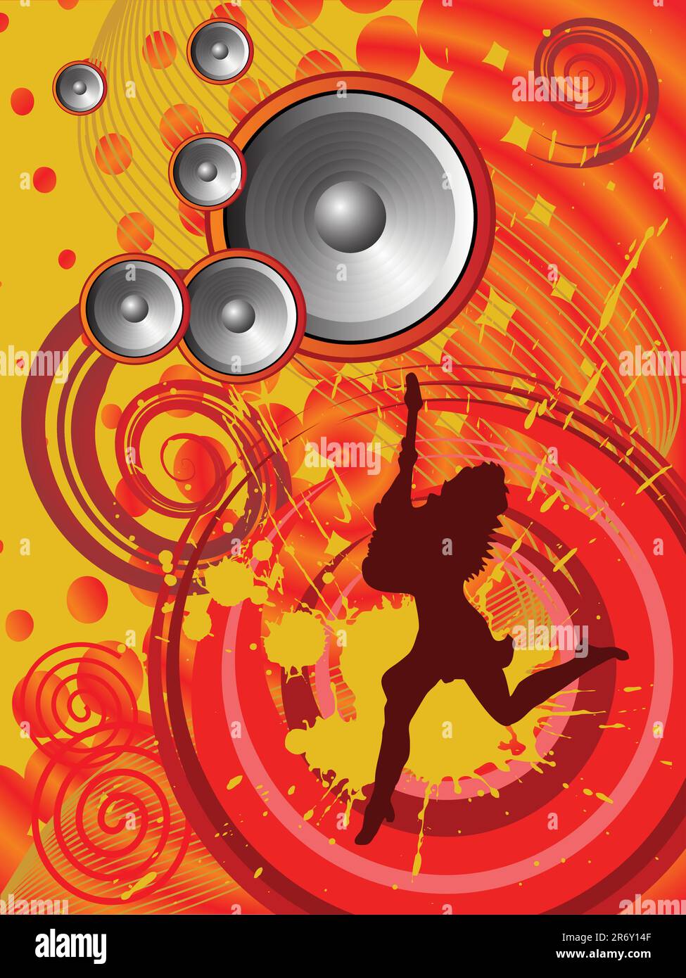 vector illustration of an abstract party background with model ...