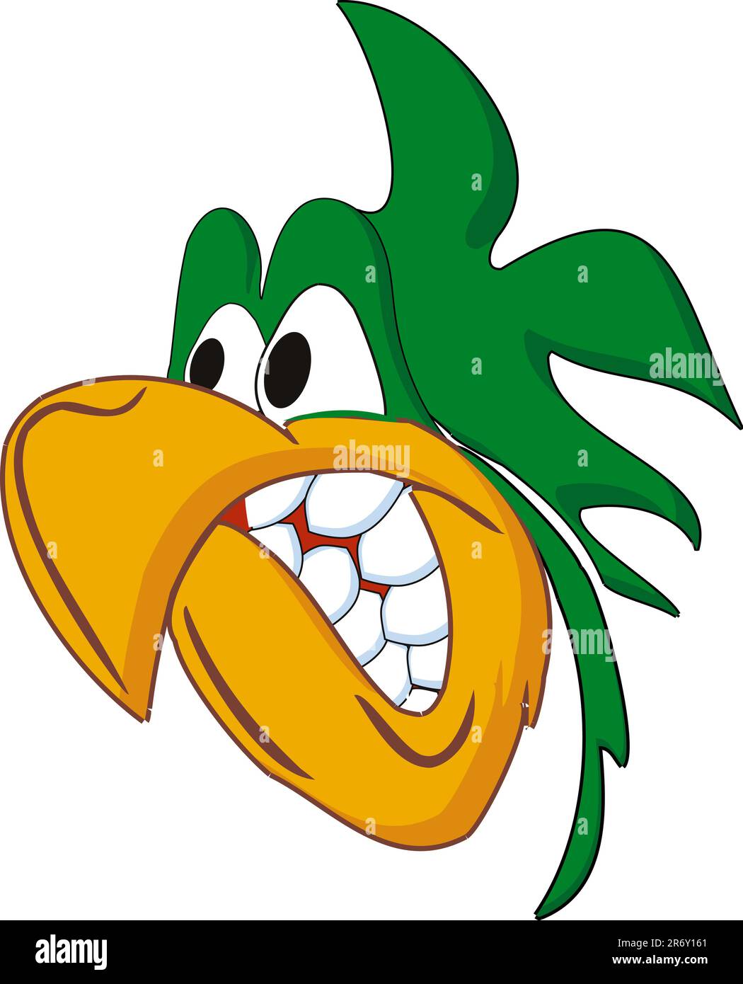 angry parrot cartoon isolated on withe Stock Vector Image & Art - Alamy