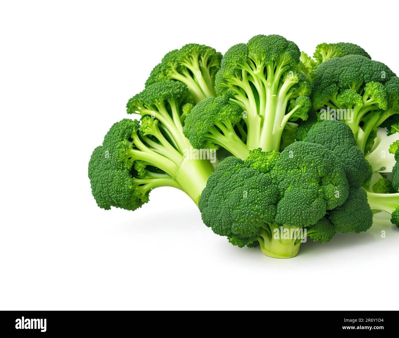 Fresh broccoli organic vegetable isolated on white background Stock ...