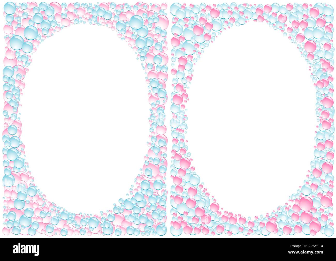 Pink and blue drops framework on white background Stock Vector Image ...