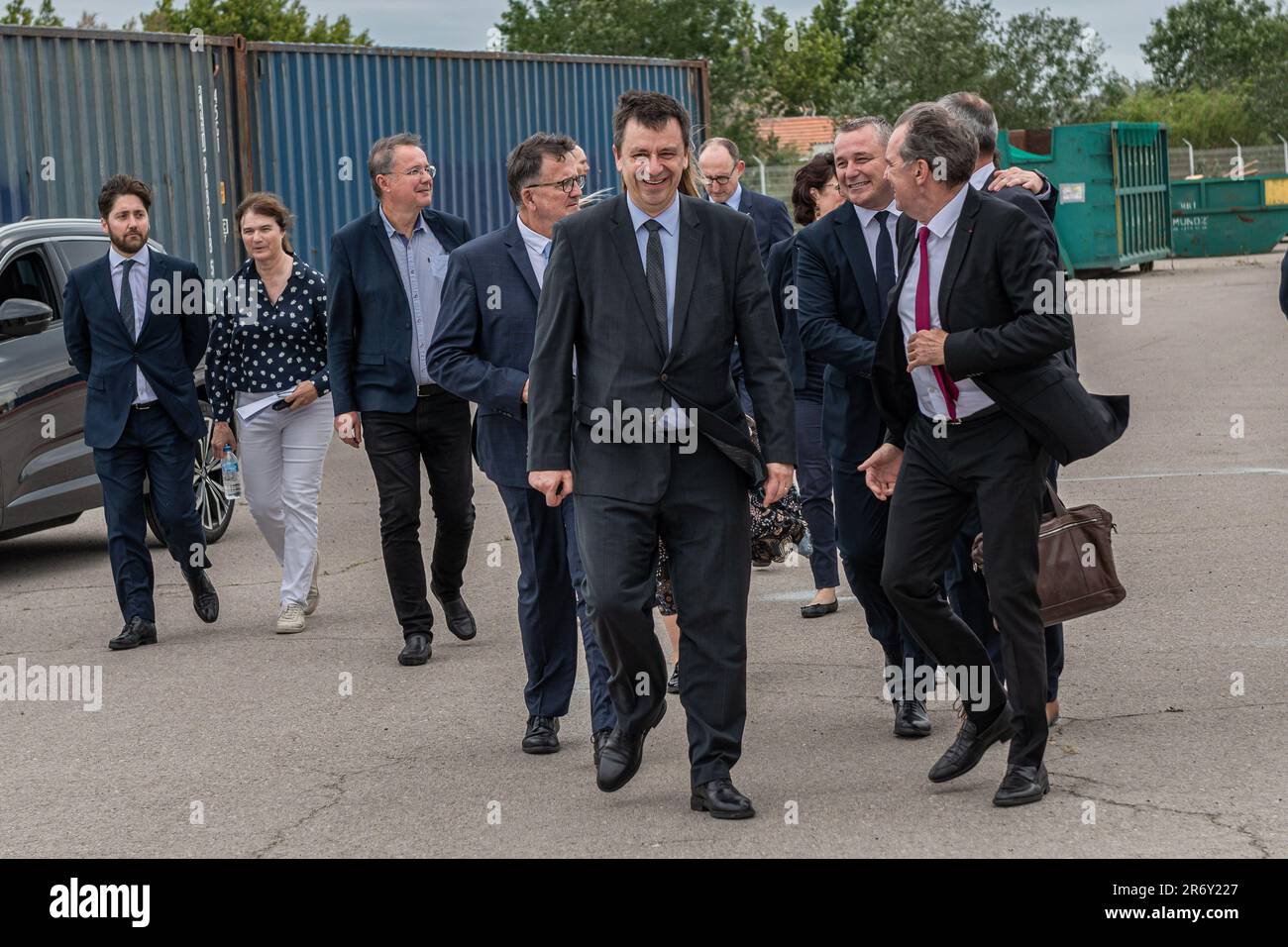 EDF Chairman Luc Remont (center) and Renaud Muselier are seen during ...