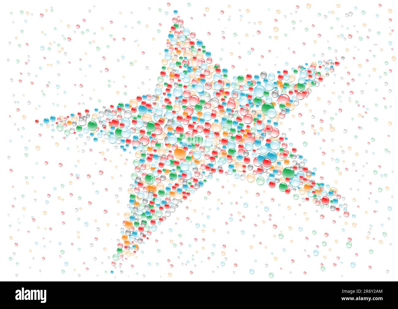 Color drops star on the white background Stock Vector Image & Art - Alamy