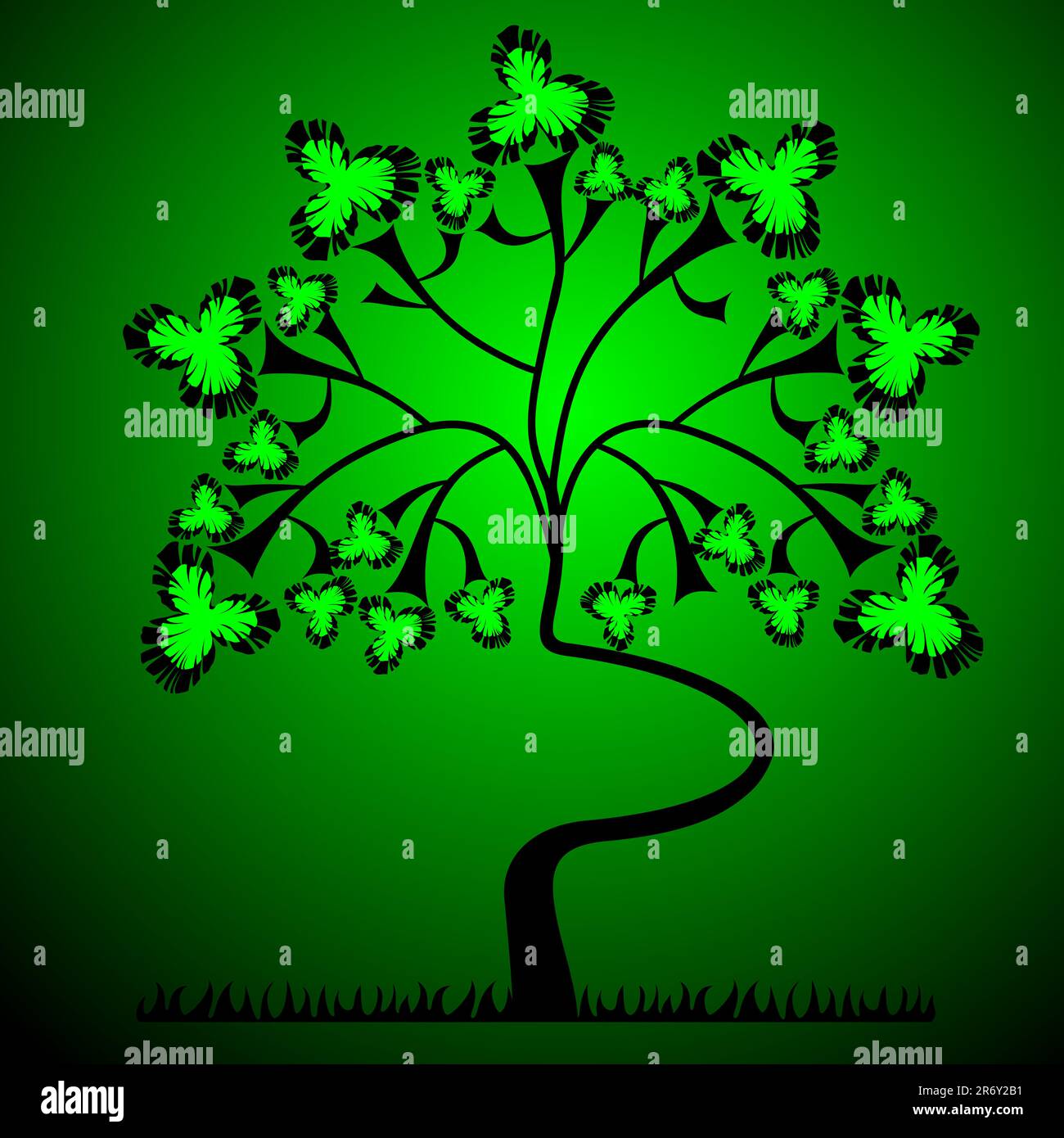 background with a tree Stock Vector Image & Art - Alamy