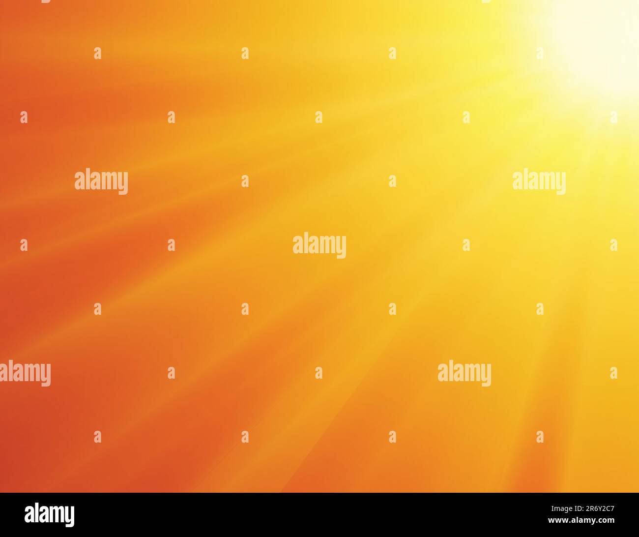 vector sun on yellow background with orange rays Stock Vector Image ...