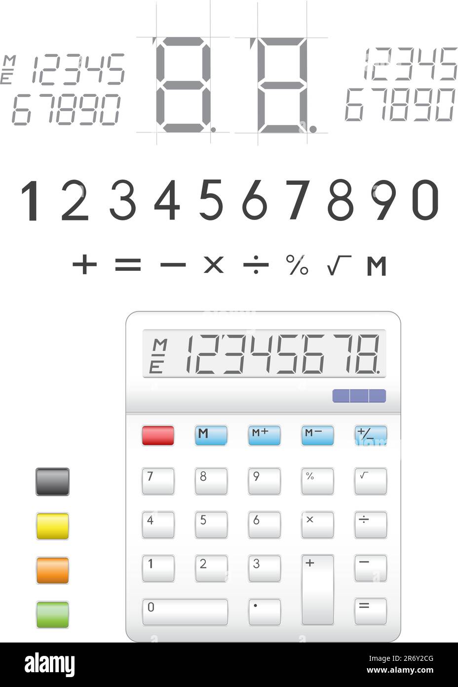 Buttons calculator Stock Vector Images - Alamy