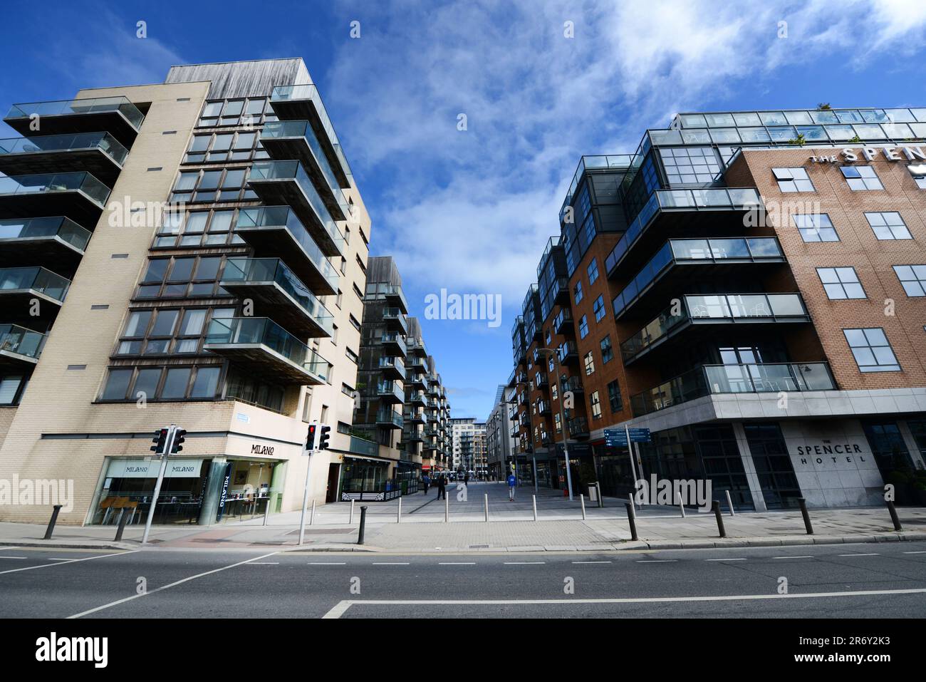 Rapid urban development along the River Liffey waterfront in Dublin ...