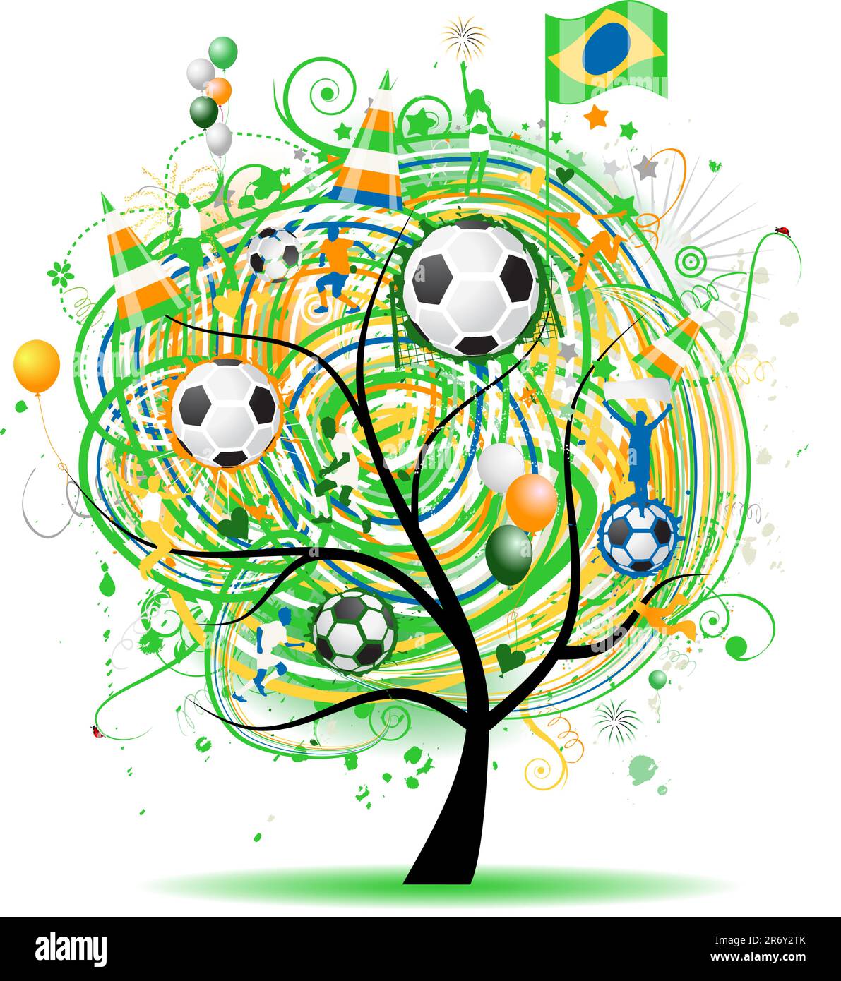Brazilian soccer player brazilian flag Stock Vector Images - Alamy