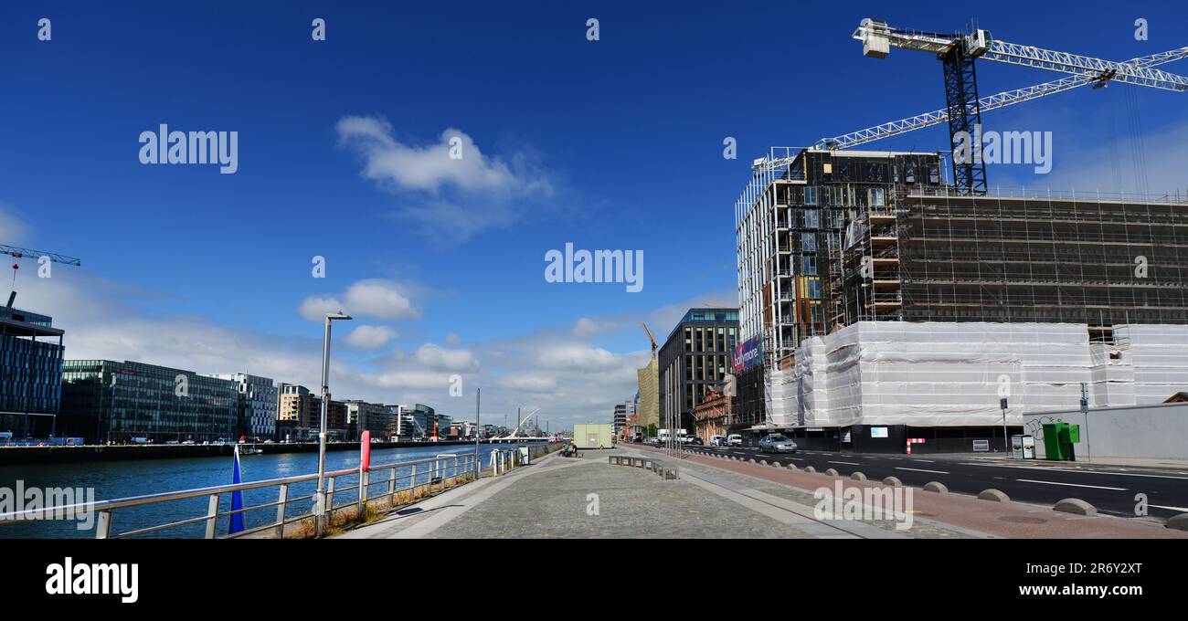 Rapid urban development along the River Liffey waterfront in Dublin ...