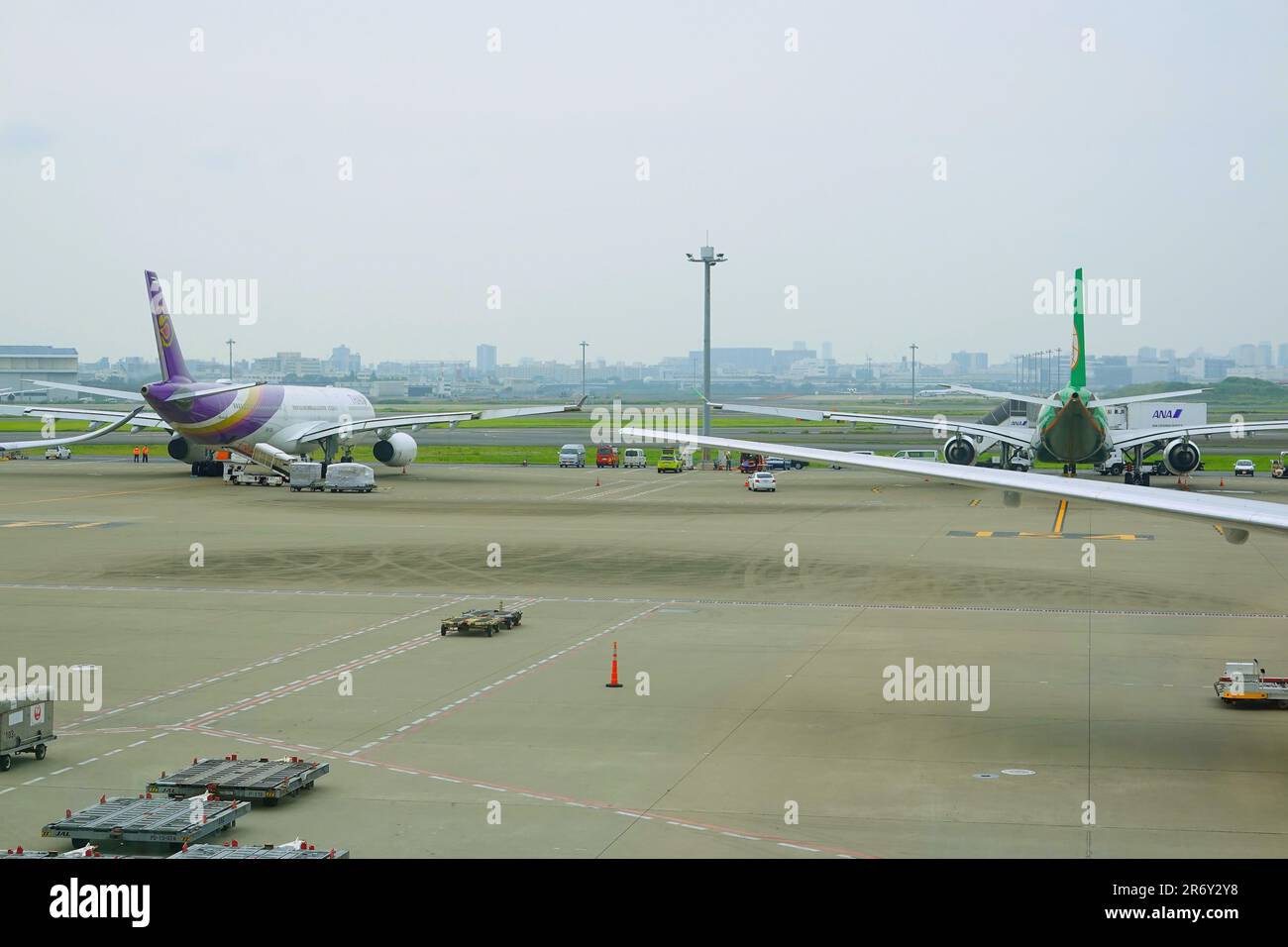 Thai Airways Flight TG683 (left, A330-300, Reg, HS-TEO), which collided ...