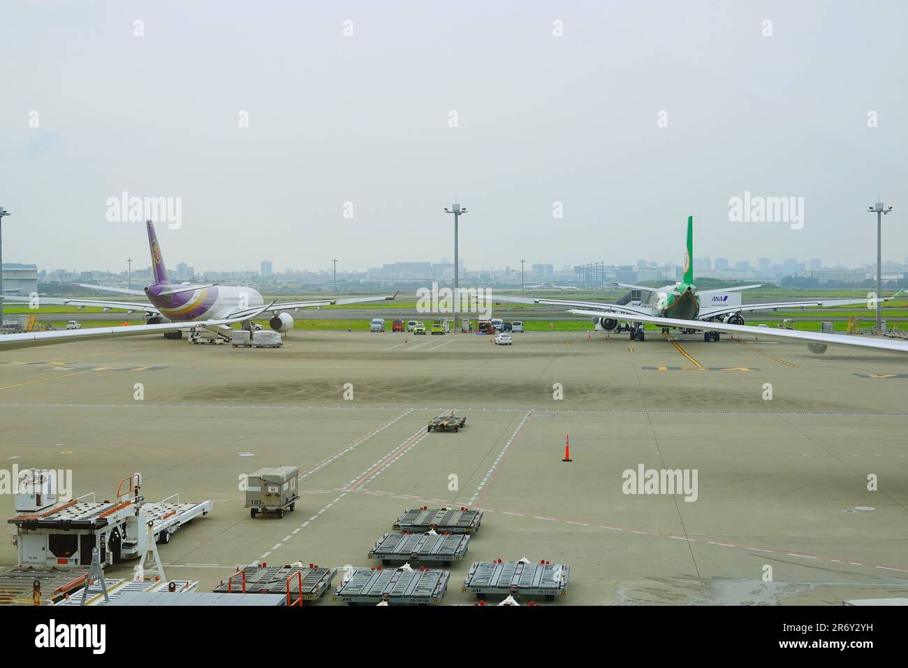 Thai Airways Flight TG683 (left, A330-300, Reg, HS-TEO), which collided ...