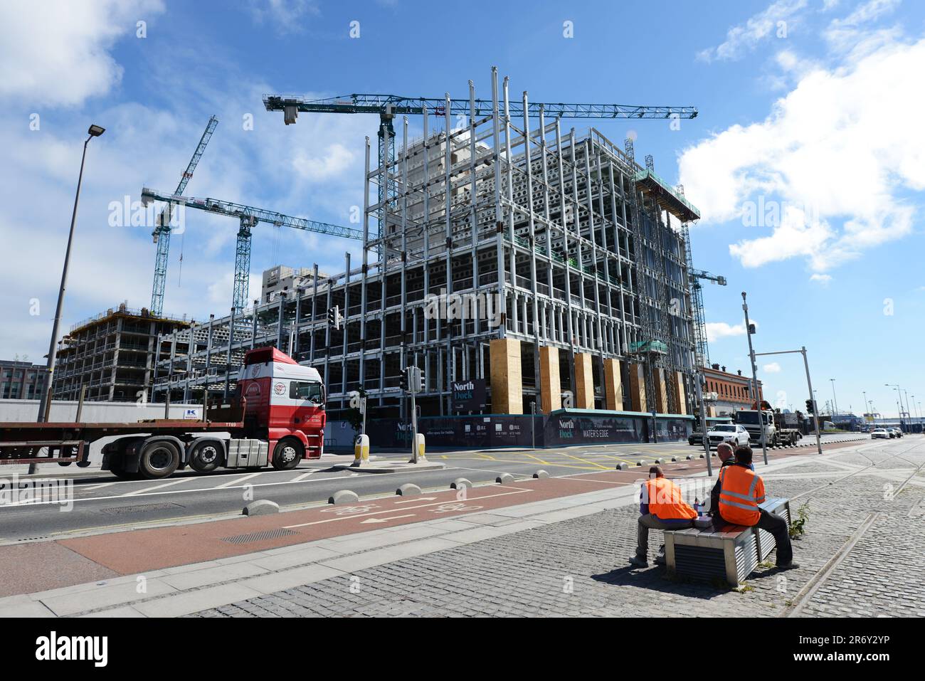 Rapid urban development along the River Liffey waterfront in Dublin ...