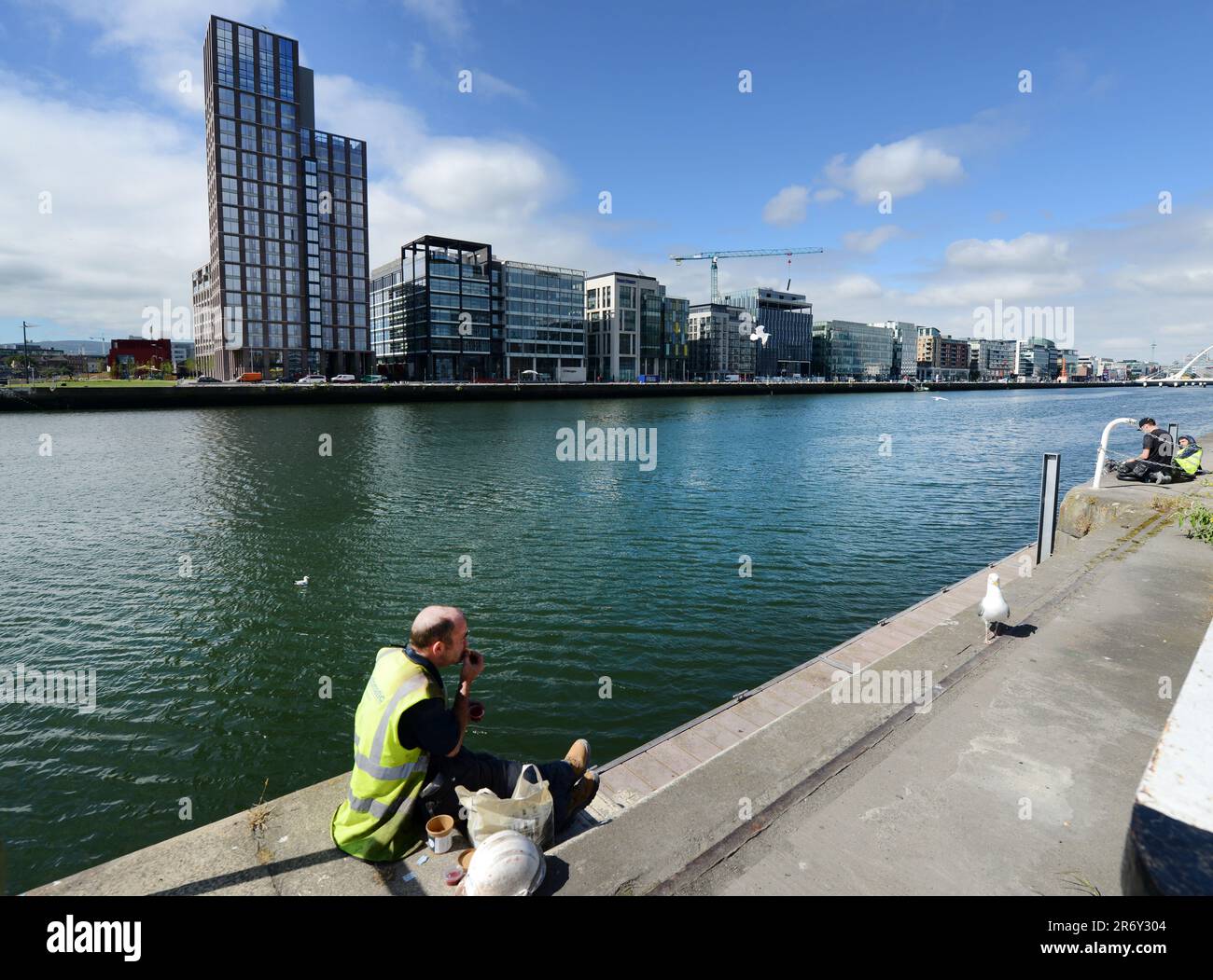 Rapid urban development along the River Liffey waterfront in Dublin ...