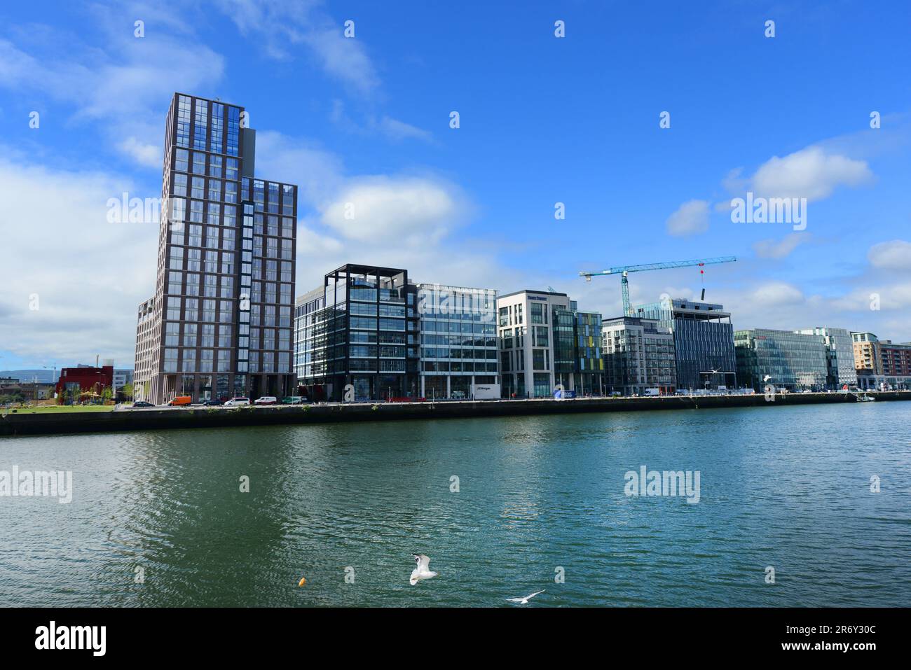 Rapid urban development along the River Liffey waterfront in Dublin ...