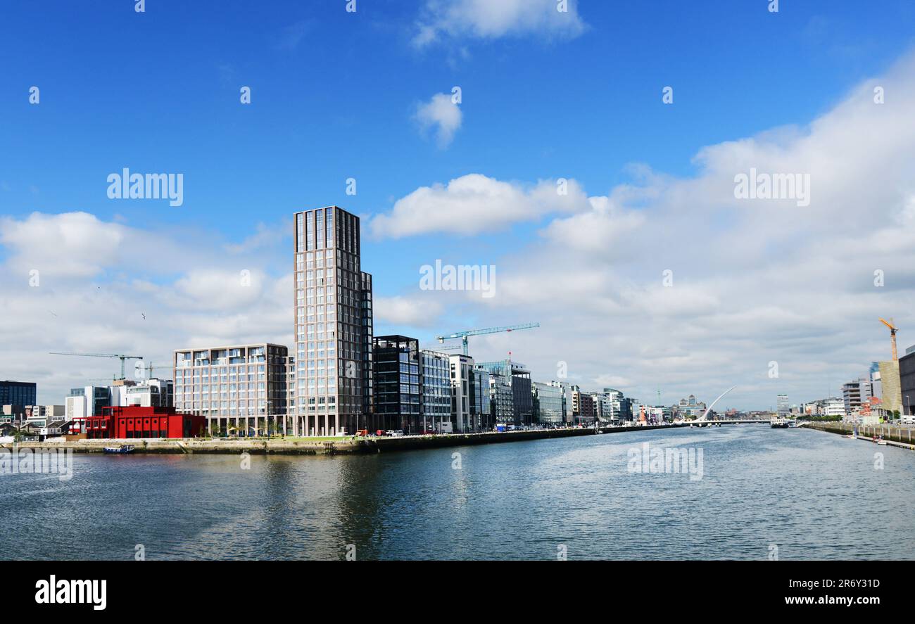 Rapid urban development along the River Liffey waterfront in Dublin ...