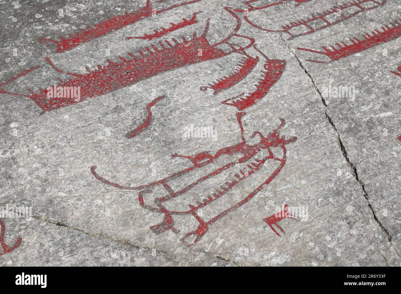 Rock carvings from the Swedish Bronze age 1,800 – 500 BC with motifs of ...
