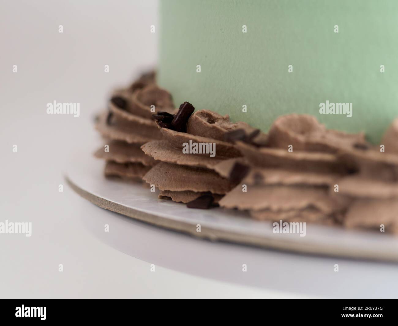 frosted icing elegnt cake with funny lettering topping. Mothers day ...