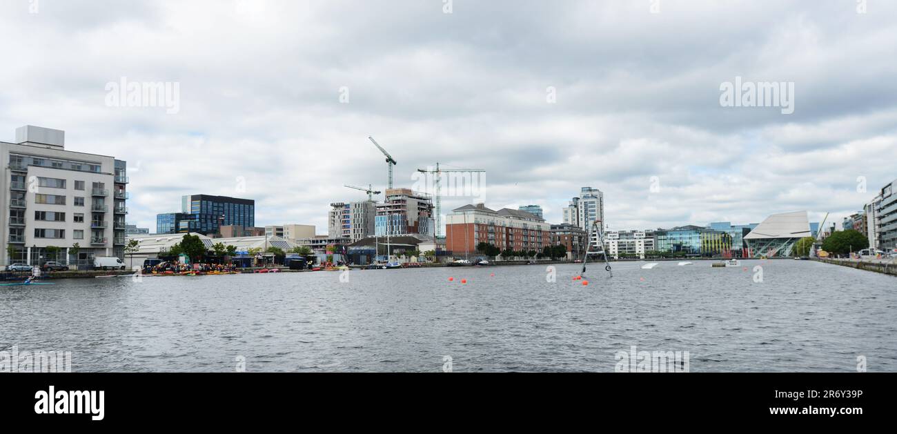 Modern buildings around the Grand Canal Square in Dublin, Ireland Stock ...