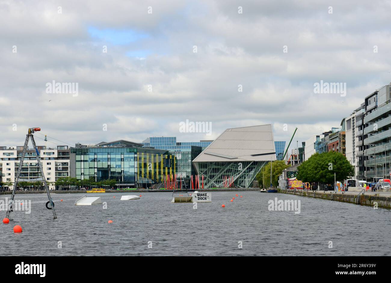Modern buildings around the Grand Canal Square in Dublin, Ireland Stock ...