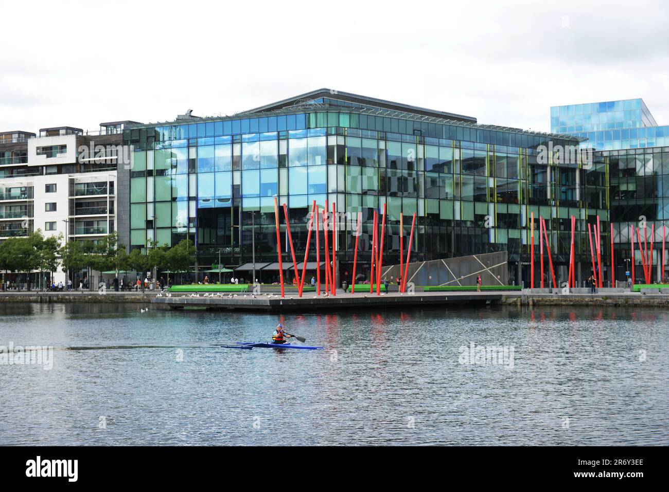 Modern buildings around the Grand Canal Square in Dublin, Ireland Stock ...