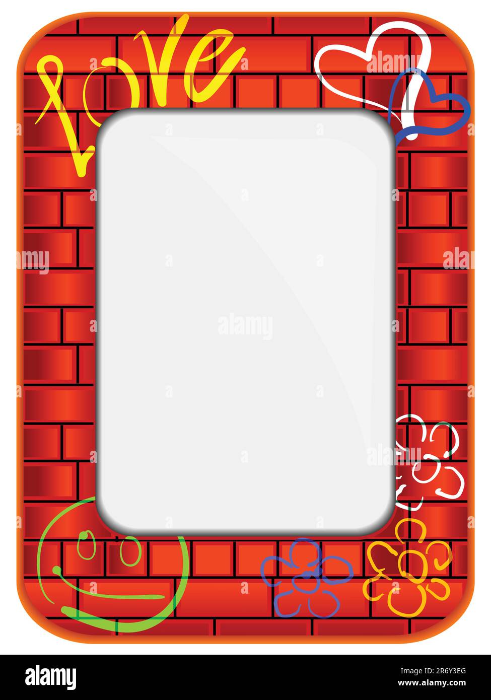 Frame a bricklaying with inscriptions in a vector Stock Vector Image ...