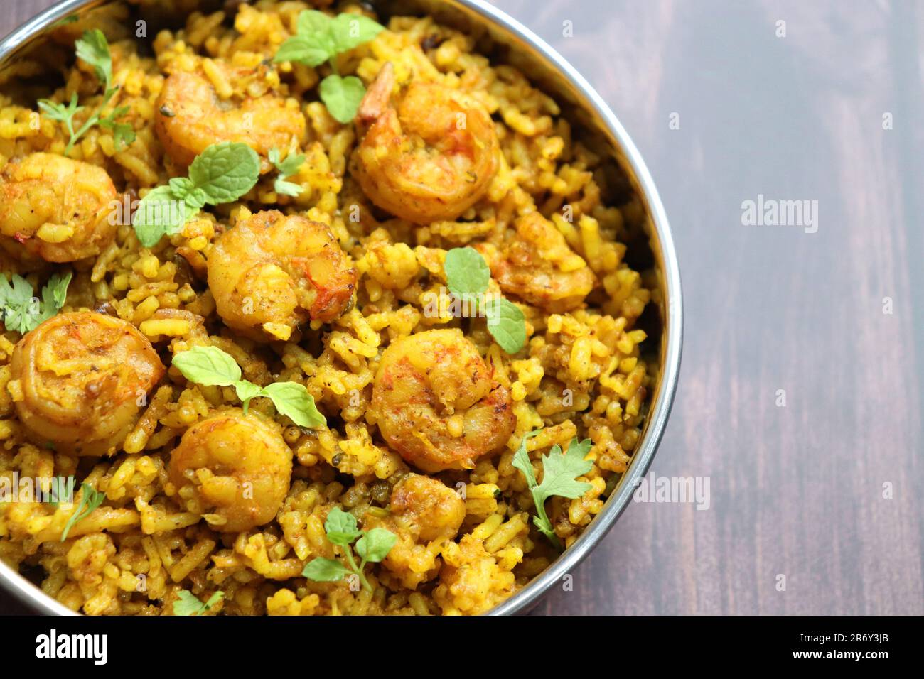 Prawns Biryani or shrimp Pulao. also called jheenga pilaf or jhinga ...