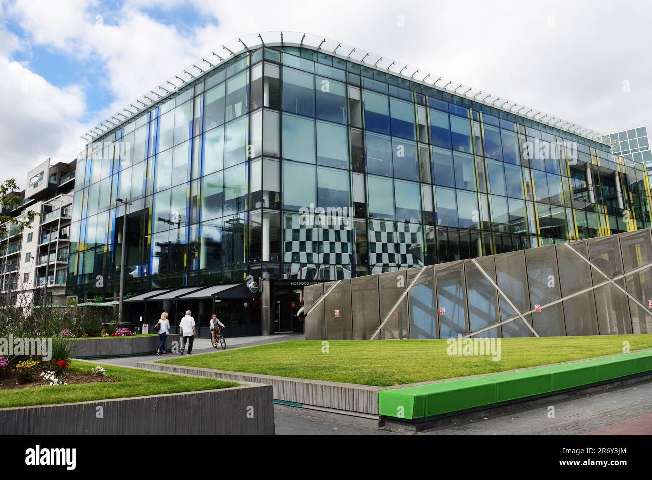 Modern buildings around the Grand Canal Square in Dublin, Ireland Stock ...