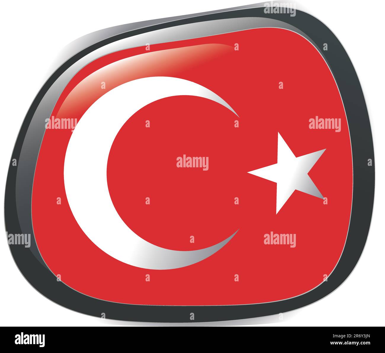 flag of Turkey, glossy button, vector Stock Vector Image & Art - Alamy