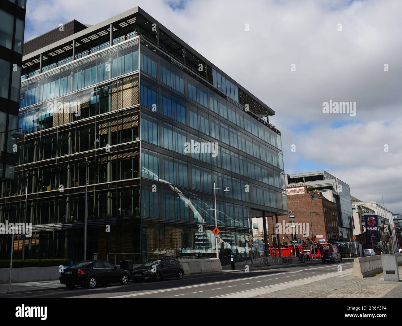 Modern buildings around the Grand Canal Square in Dublin, Ireland Stock ...
