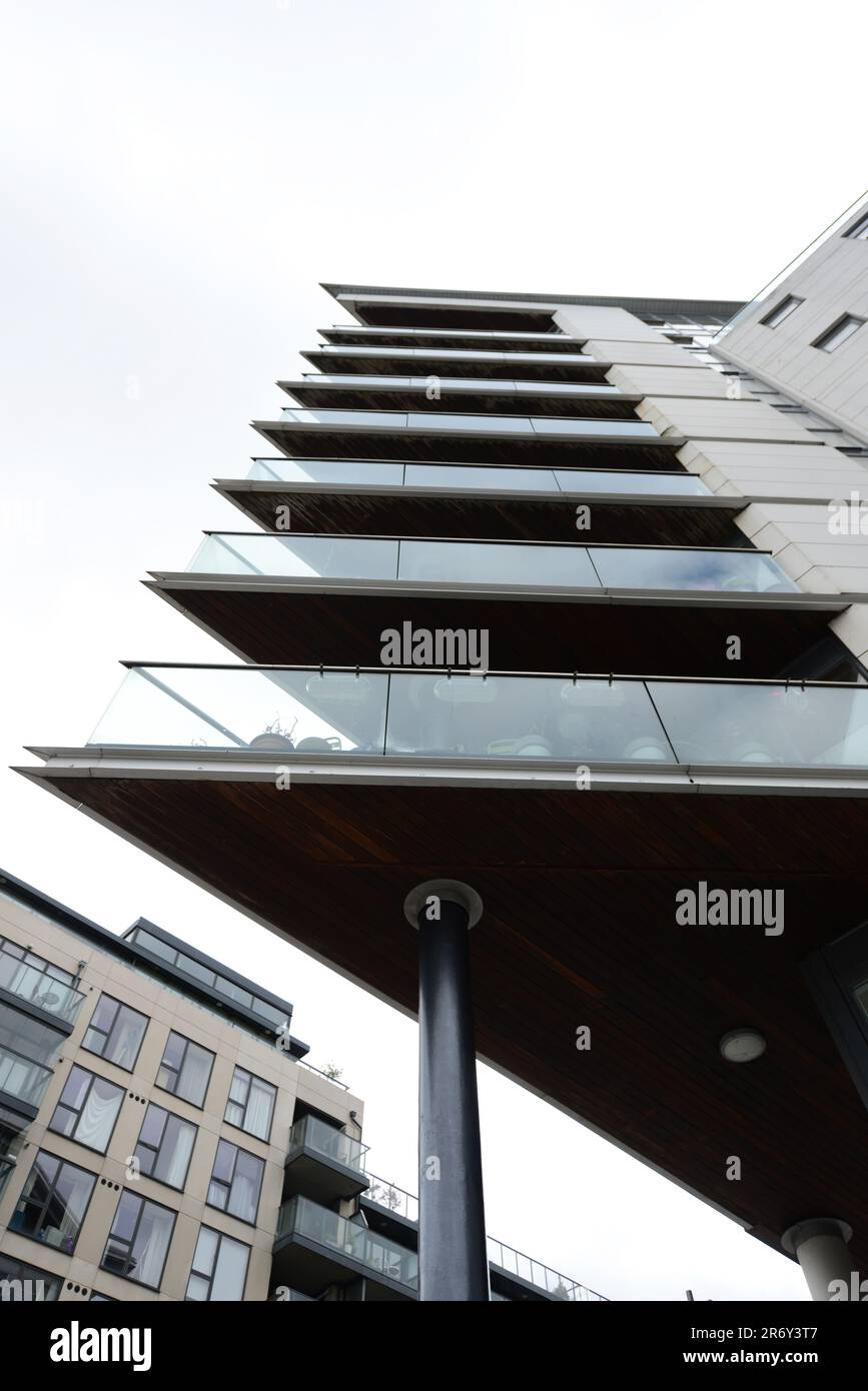 Modern buildings around the Grand Canal Square in Dublin, Ireland Stock ...