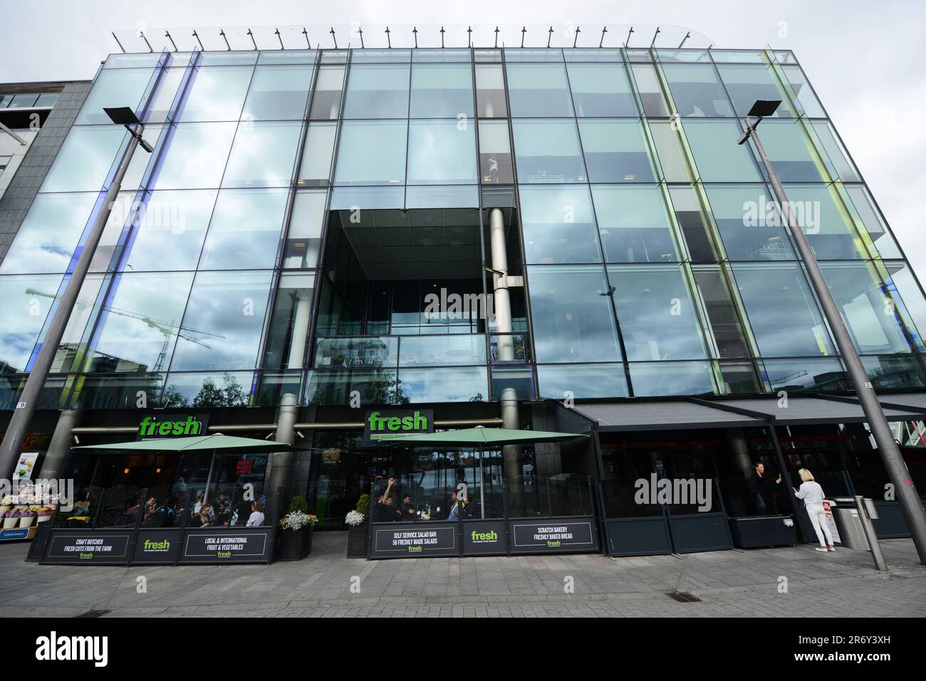 Modern buildings around the Grand Canal Square in Dublin, Ireland Stock ...