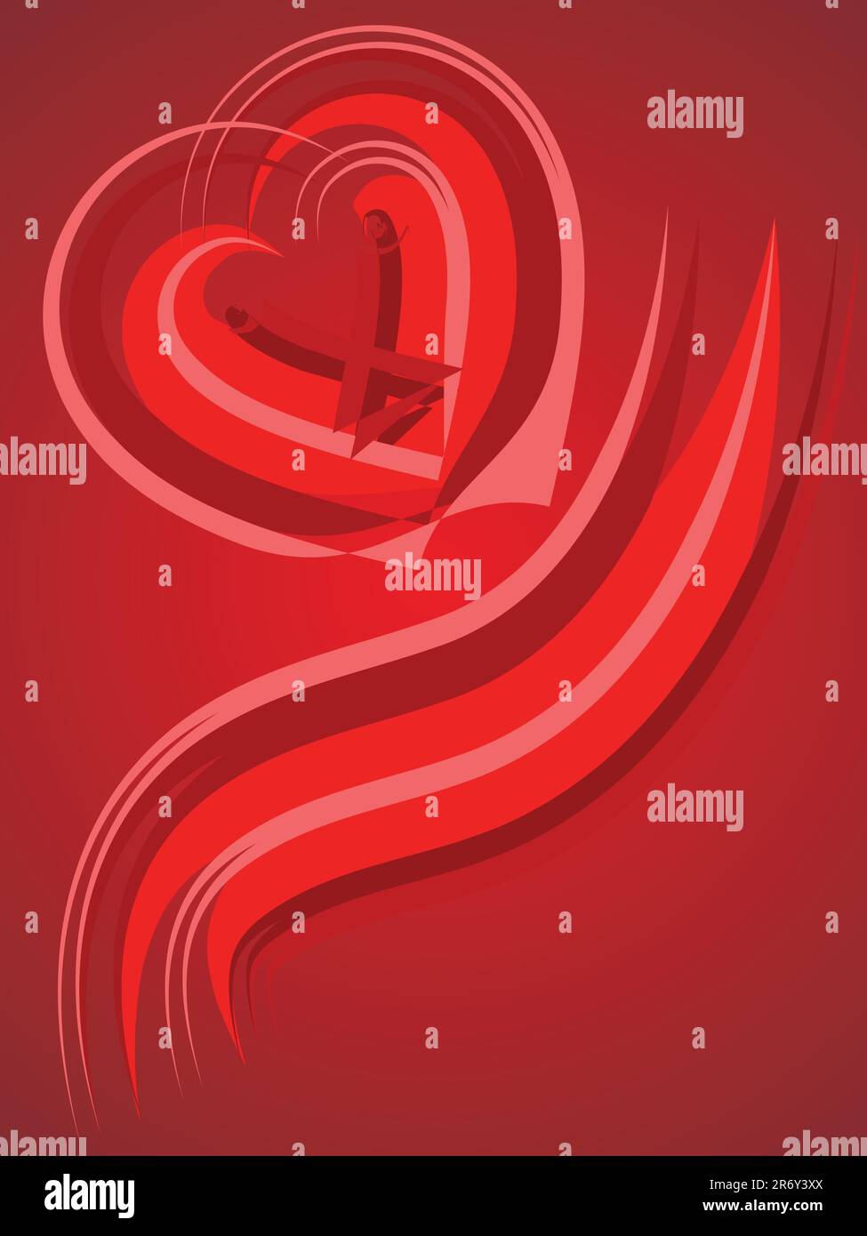 vector illustration of an abstract heart background Stock Vector Image ...