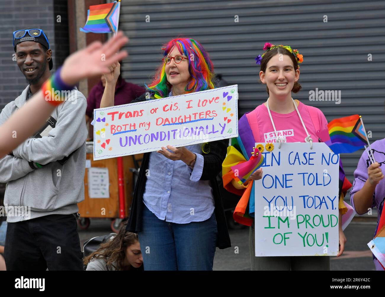 Los Angeles, United States. 11th June, 2023. L.A. Pride parade watchers ...